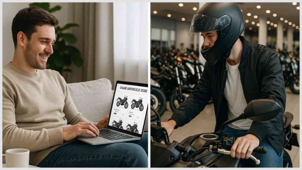 Online vs offline motorcycle shops in the UAE